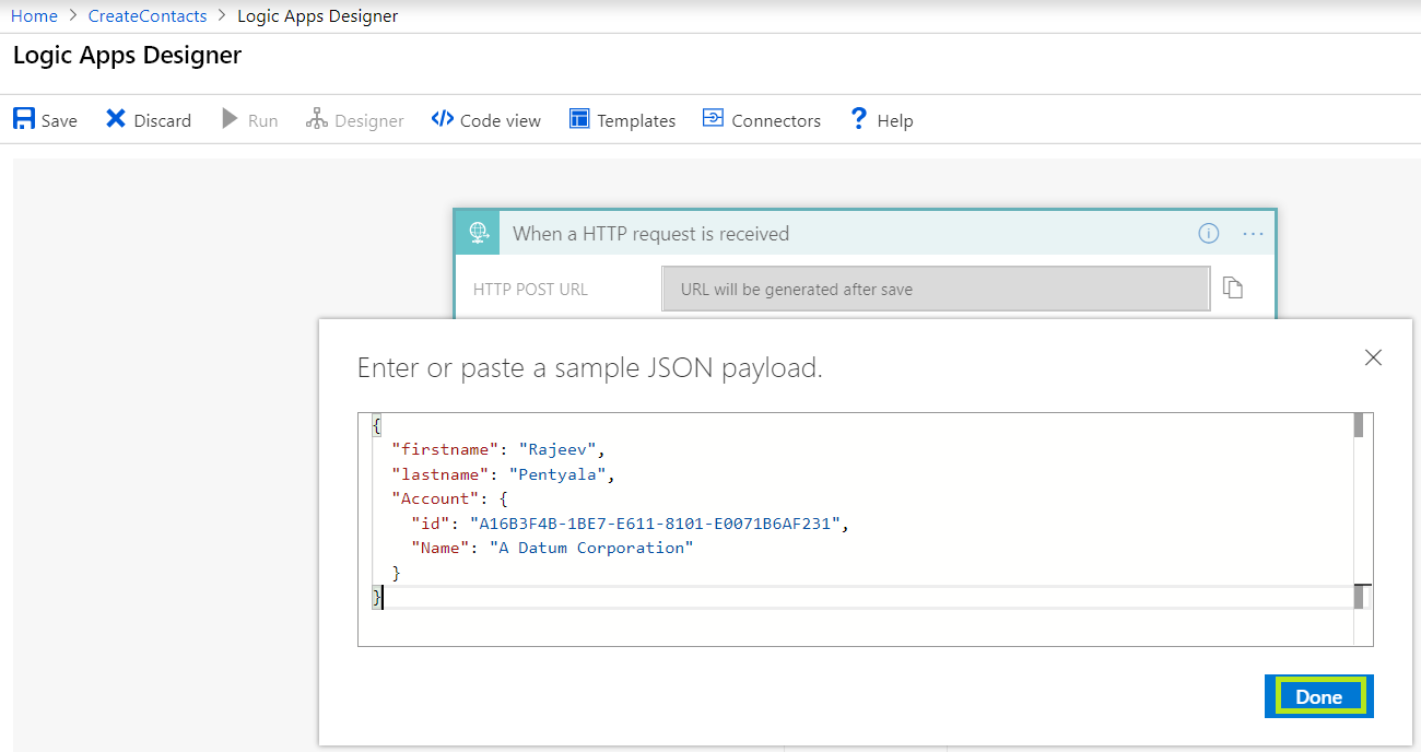 [Logic App and HTTP Request Trigger] Create a record in D365 – Rajeev ...