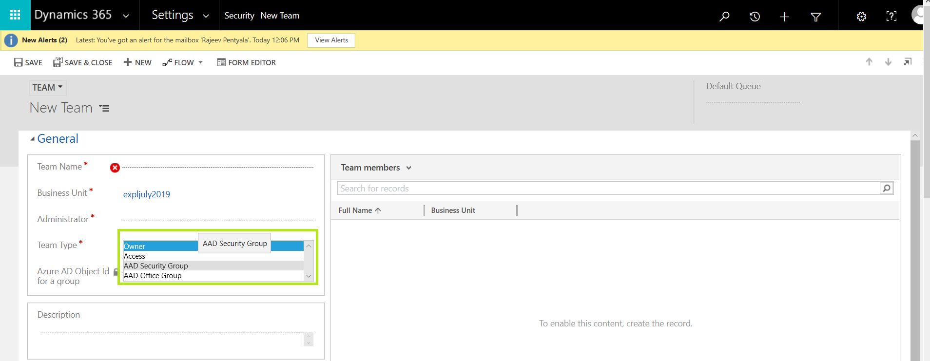 Working with Azure Active Directory (AAD) Groups in Dynamics Customer ...