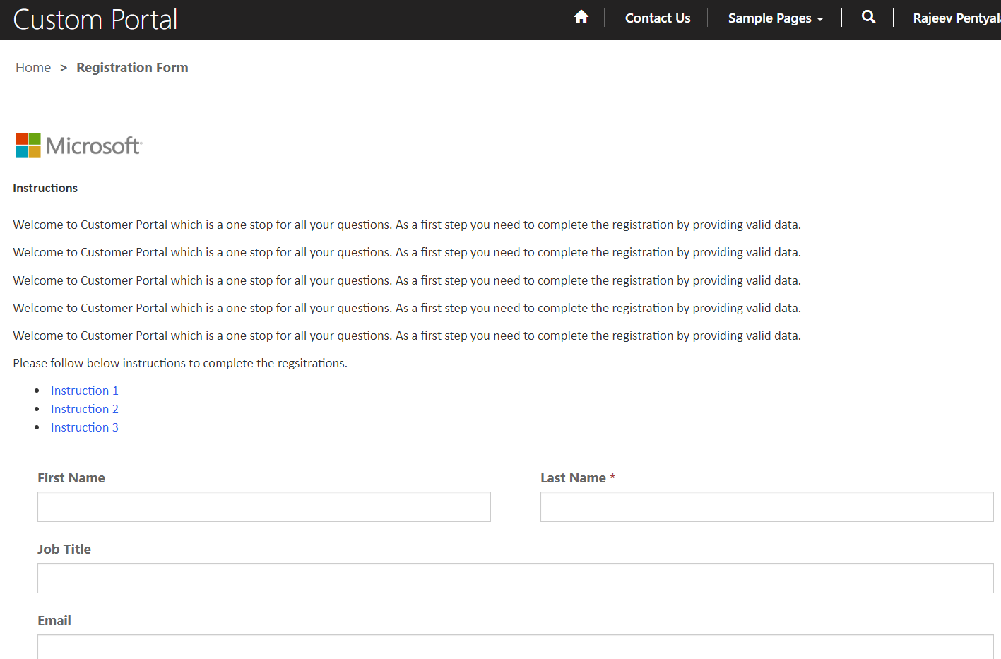 Dynamics Portals Styling – Design Forms with rich text and images ...