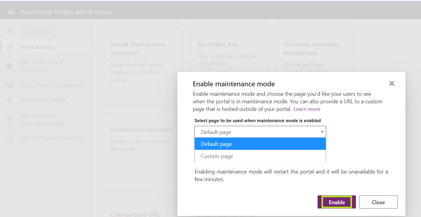 PowerApps Portal – Enable Maintenance mode – Rajeev Pentyala – Technical Blog on Power Platform ...