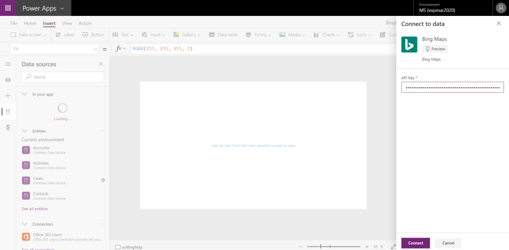 Canvas App -Working with Bing Maps connector – Rajeev Pentyala ...
