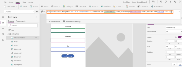 Canvas App -Working with Bing Maps connector | Rajeev Pentyala ...