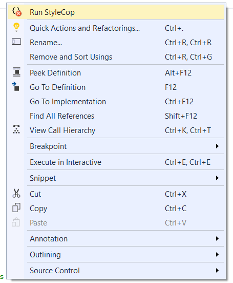 StyleCop error – The parameter is incorrect – Rajeev Pentyala ...