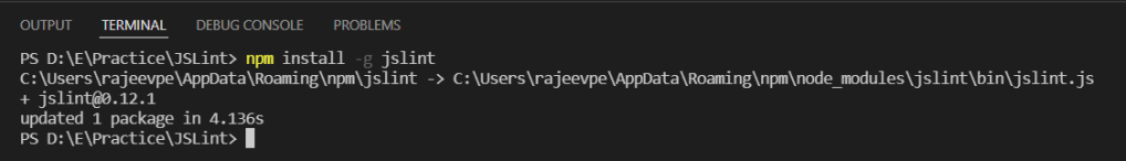 [Step by Step] Using JSLint extension in VSCode – Rajeev Pentyala ...