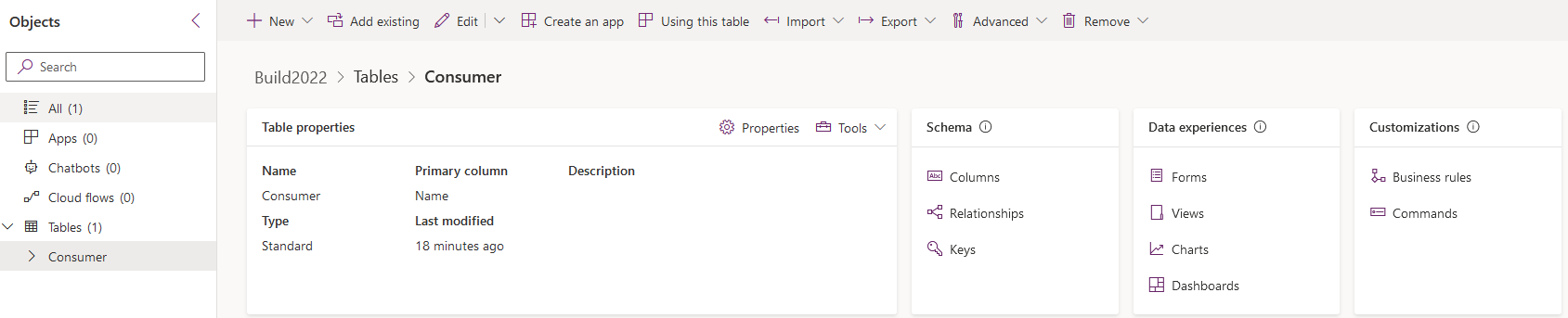 Power Apps Maker Portal | Create tables with Table hub and new designer ...