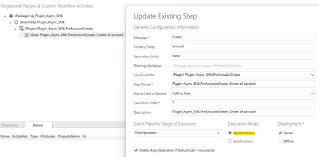 Dependent Assembly plug-ins| Asynchronous mode error | Expected non ...