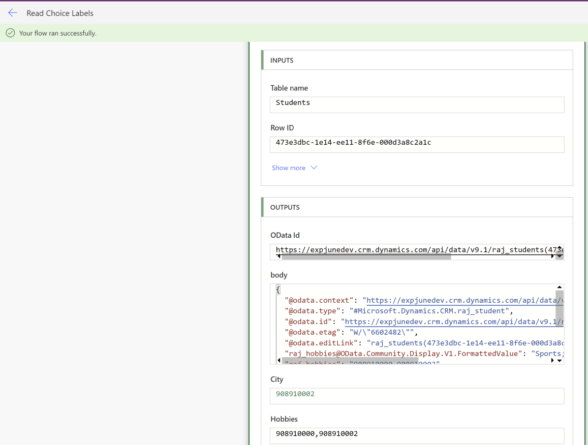 [Beginners] Power Automate | Dataverse | Read choice column labels ...
