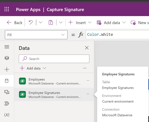 Canvas App: Capturing Signatures and Storing in Dataverse Table ...