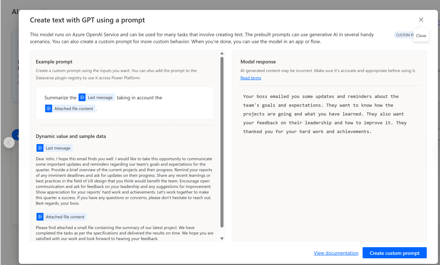 Power Automate | AI prompts | Create and consume ‘Custom Prompts ...