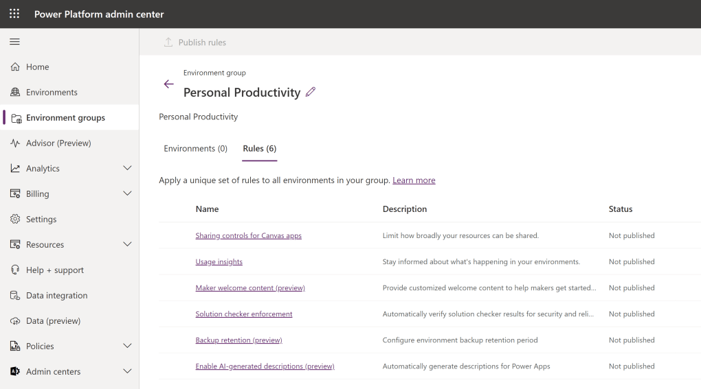 Power Platform | Managed Environments | Environment groups – Rajeev ...