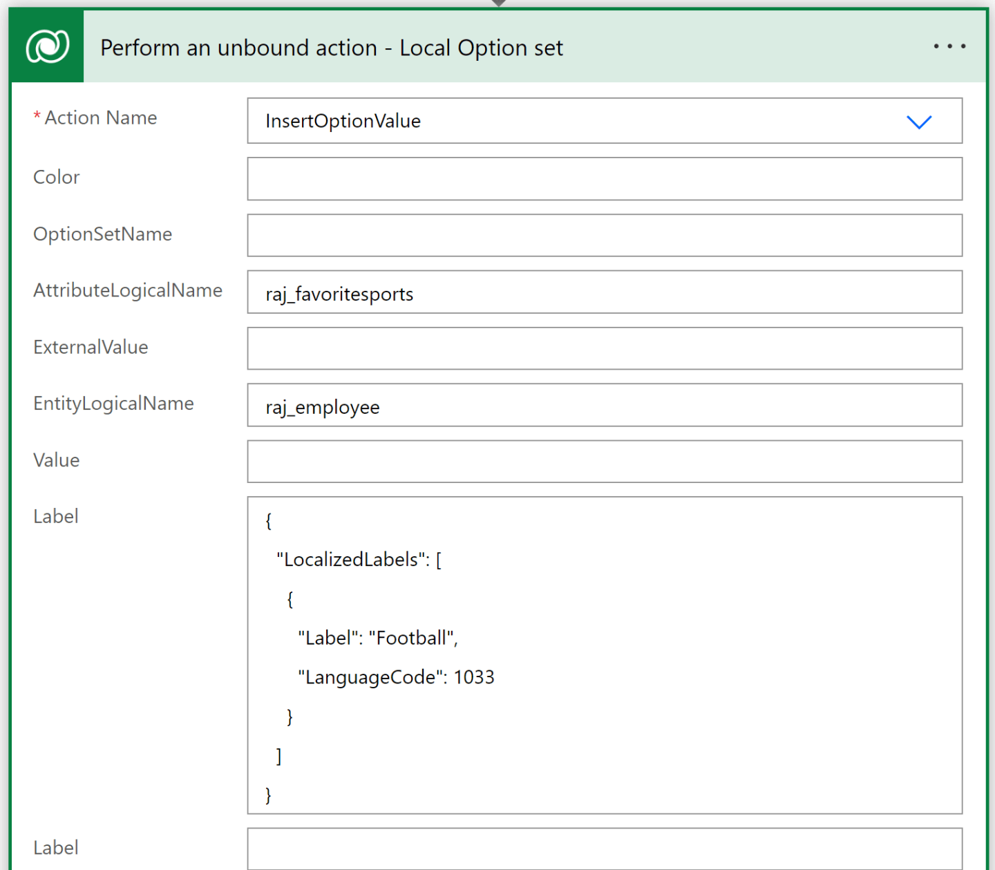 Power Automate | Insert a new option for a global or local option set ...