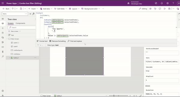 Canvas App | Multiple Combo box filters on Collection – Rajeev Pentyala ...