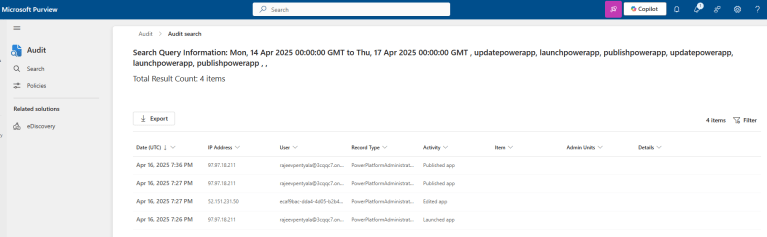 Monitor Power Apps Usage with Microsoft Purview – Rajeev Pentyala ...