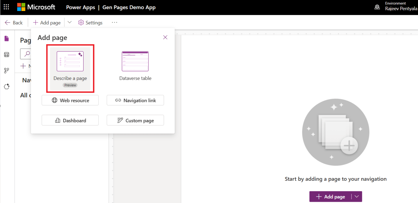 Model Driven Apps | Generative pages (preview) – Rajeev Pentyala ...