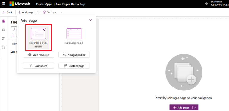 Model Driven Apps | Generative pages (preview) – Rajeev Pentyala ...