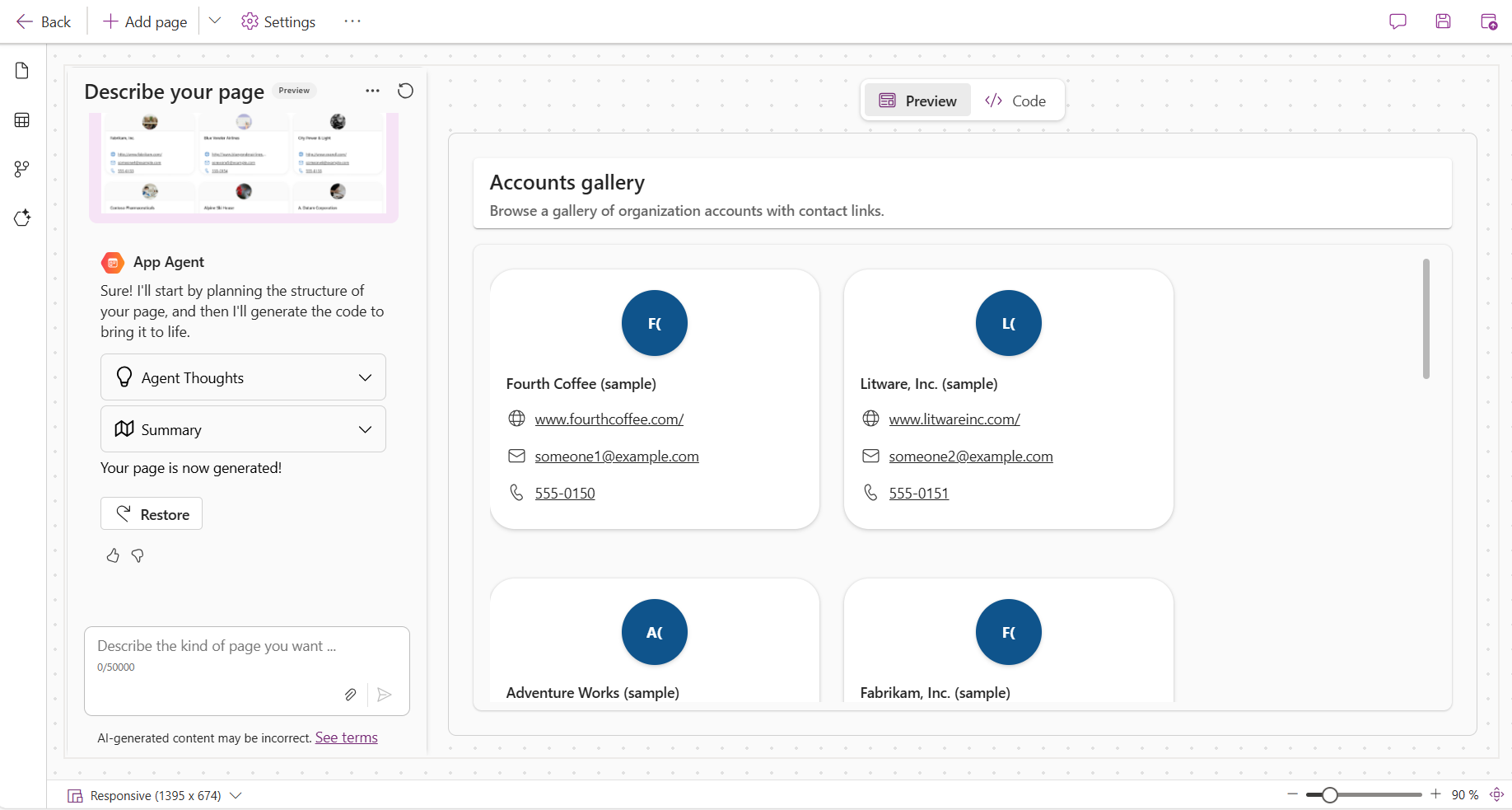 Model Driven Apps | Generative pages (preview) – Rajeev Pentyala – Technical Blog on Power ...
