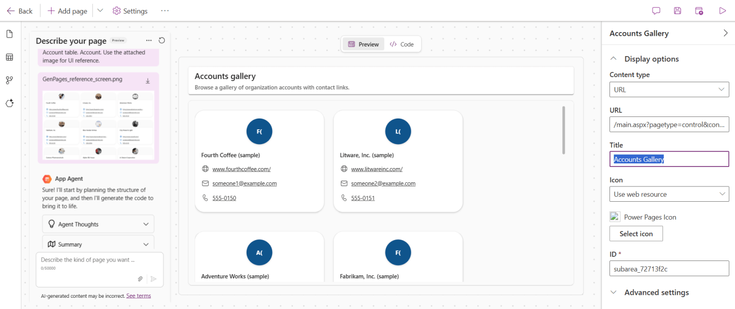 Model Driven Apps | Generative pages (preview) – Rajeev Pentyala ...