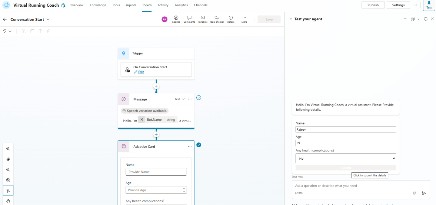 Copilot Studio | Create an Agent and Use Adaptive Cards – Rajeev ...