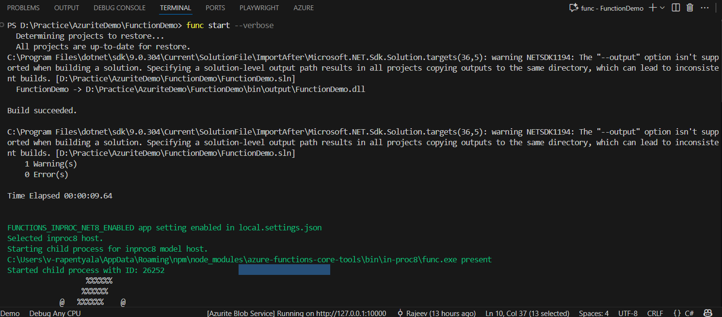 Azurite: Build Azure Queues and Functions Locally with C# – Rajeev ...