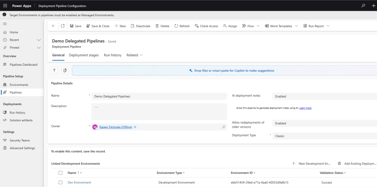 Power Platform Pipelines | Delegated Deployment with a Service ...