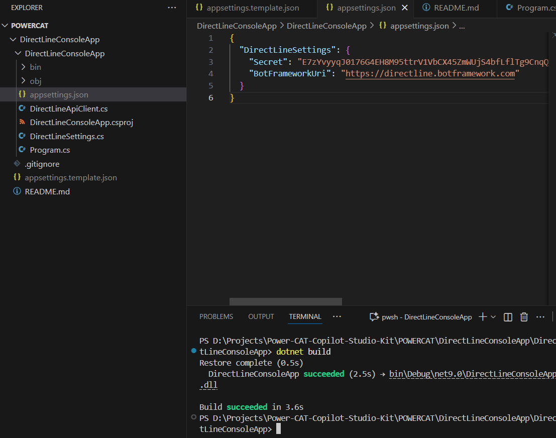 Direct Line API + Copilot Studio Agent: Build a C# Console Messaging ...