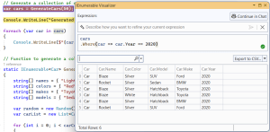 Visual Studio | IEnumerable Visualizer – Rajeev Pentyala – Technical Blog on Power Platform ...