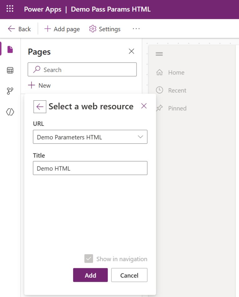 Pass Parameters to HTML Web Resources in Model Driven Apps – Rajeev ...